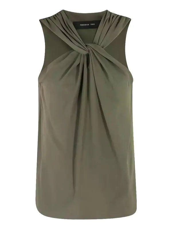 Federica Tosi Knotted Top - Green