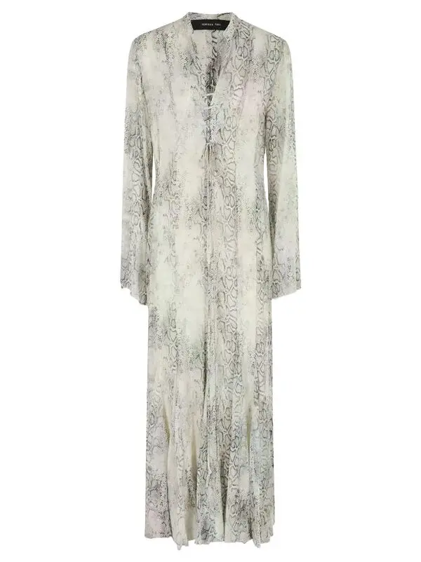Federica Tosi Snakeskin-pattern Dress - Neutrals