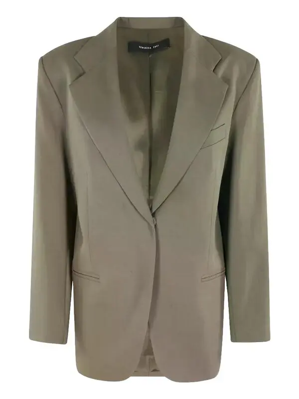 Federica Tosi Buttoned Blazer - Green