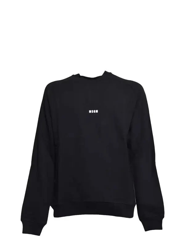 MSGM Logo Crew-neck Sweatshirt - Black