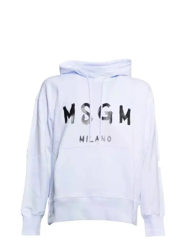 MSGM Logo Hoodie - White