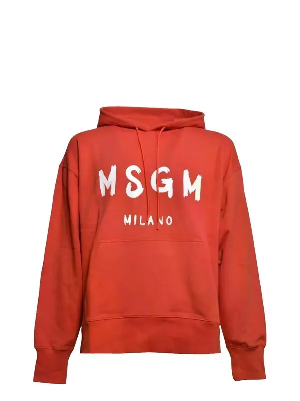 MSGM Logo Hoodie - Red