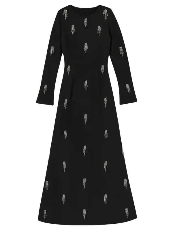 Simkhai Coretta Long-sleeve Midi Dress - Black