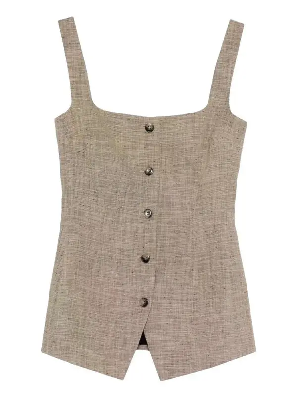 Nanushka Tailored Square Neck Vest - Neutrals