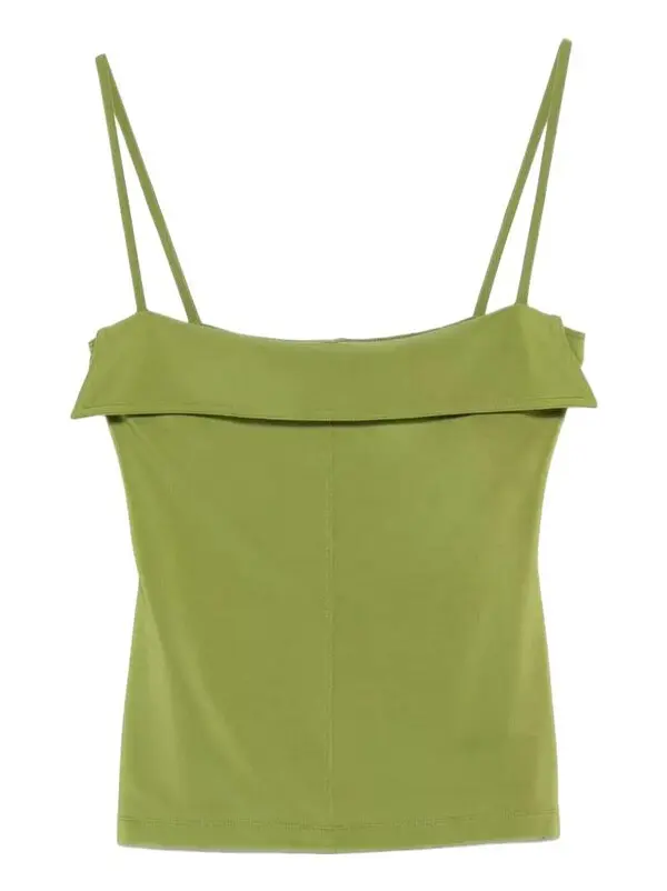 Nanushka Marinie Square-neck Top - Green