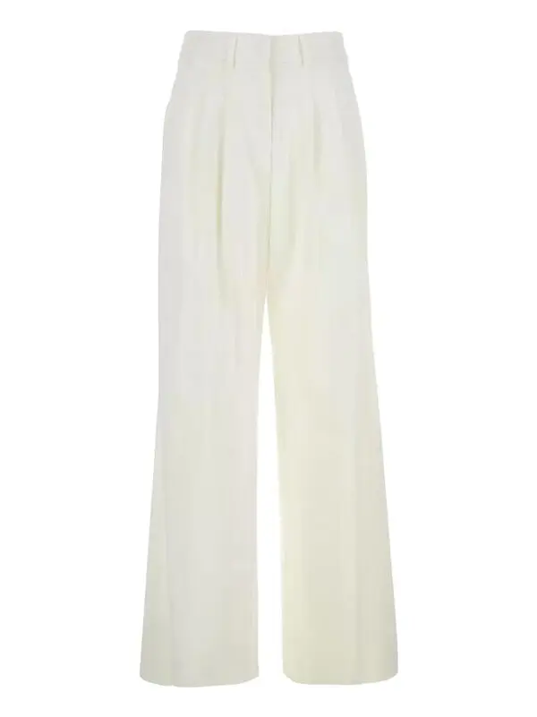 PT TORINO Frankie Pleated Trousers - White
