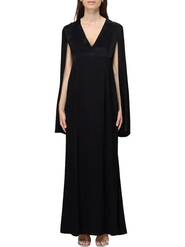 TWINSET Satin Long Dress - Black