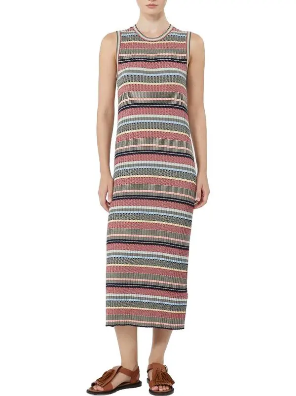 Max Mara Stripe Knit Tank Dress - Multicolour