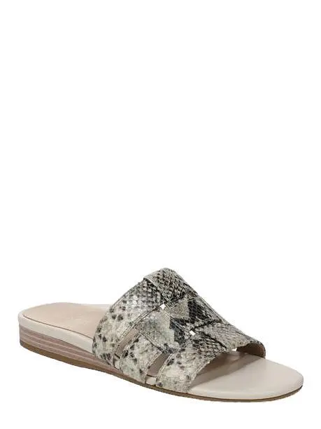 Vionic Glendora Slide Sandal - Cream Snake