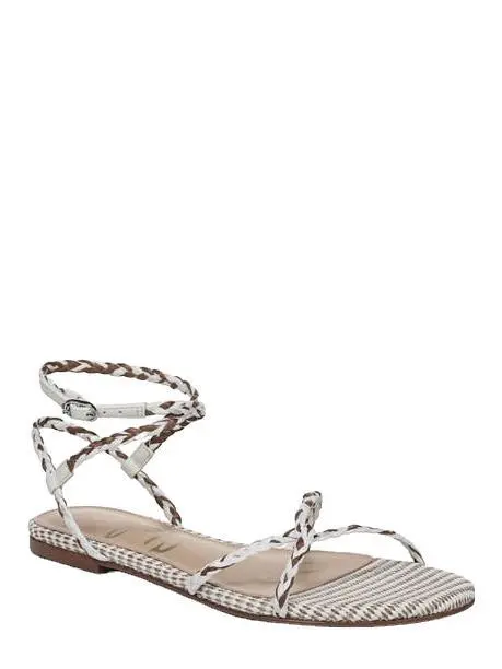 Sam Edelman Ellina Ankle Strap Sandal - Ivory Taupe Multi