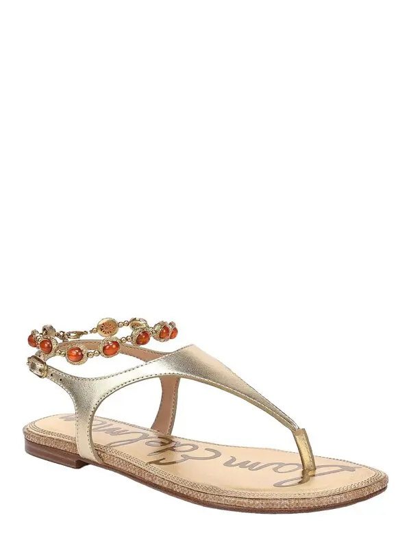 Sam Edelman Canna Ankle Strap Sandal - Amber Gold