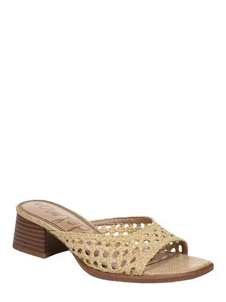 Sam Edelman Fynn Block Heel Sandal - Bleached Beechwood