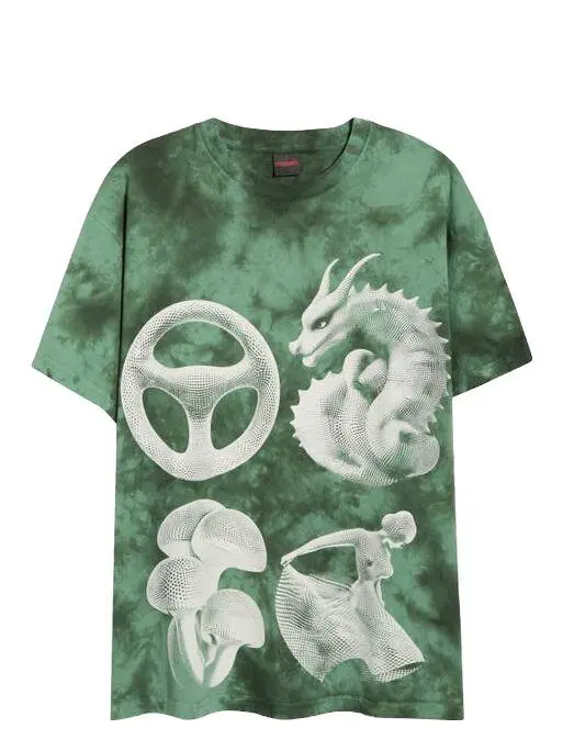 PLEASURES Disfunction Graphic T-shirt - Green Dye