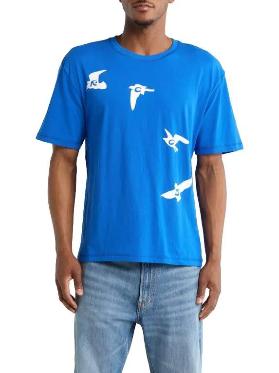 RC OUTDOOR SUPPLY Birds Graphic Cotton T-shirt - Cobalt