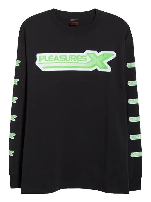 PLEASURES Long Sleeve Graphic T-shirt - Black