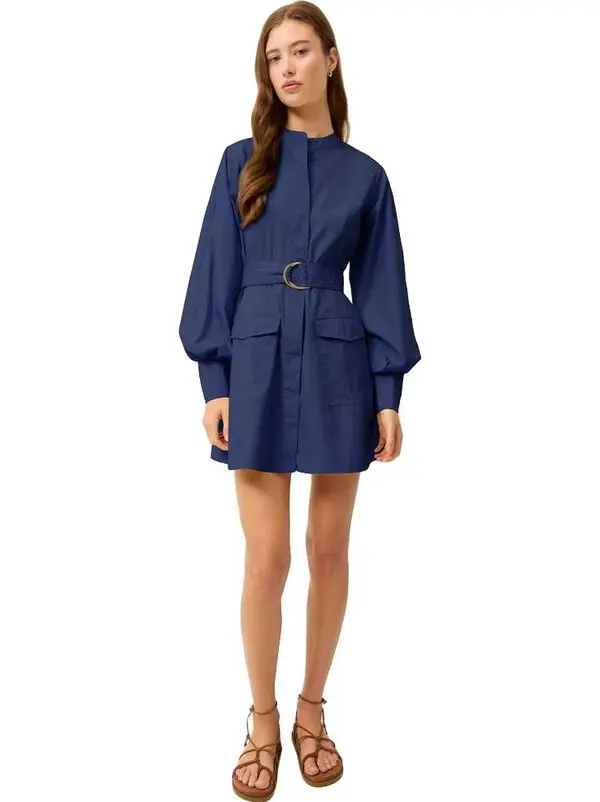 MARIE OLIVER Hughes Shirt Dress - Navy