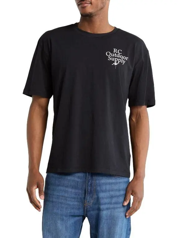 RC OUTDOOR SUPPLY Graphic Cotton T-shirt - Black