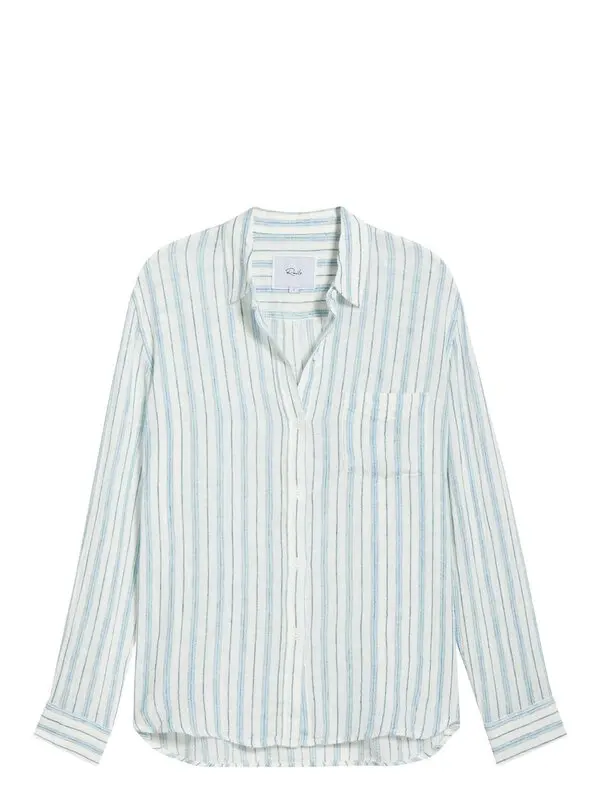 Rails Charli Stripe Linen Blend Shirt - Windward Stripe