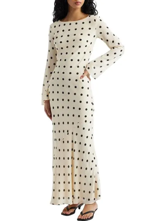 REFORMATION Esra Polka Dot Maxi Dress - Sundae Dot