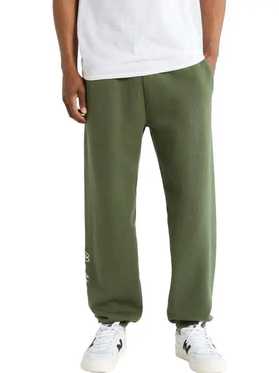 MALBON Clubhouse Cotton Sweatpants - Olivine