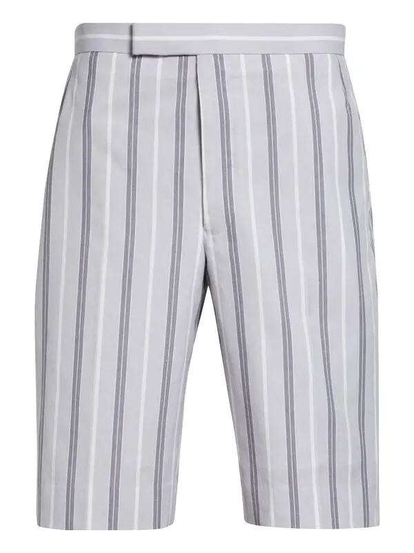 Thom Browne Fit 1 Stripe Backstrap Shorts - Medium Grey