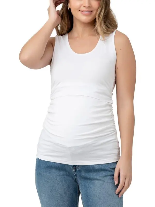 RIPE MATERNITY Organic Nursing Tank - White