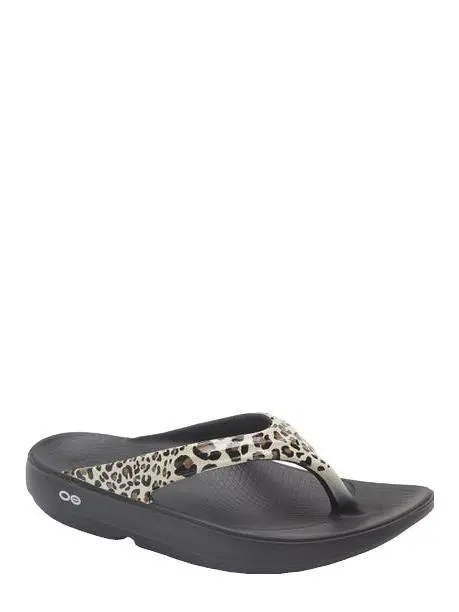 OOFOS Oolala Flip Flop - Leopard