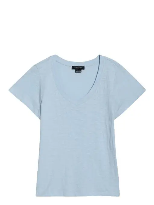 Sanctuary V-neck Relaxed T-shirt - Blue Aura