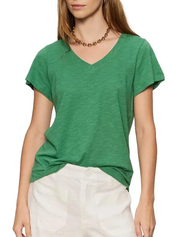 Sanctuary Relaxed V-neck T-shirt - Green Juice
