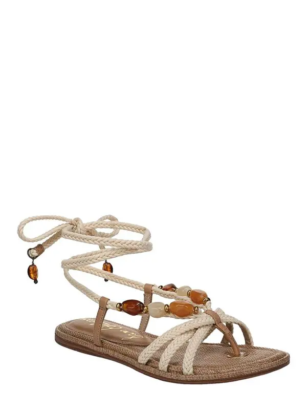 Sam Edelman Rori Ankle Wrap Sandal - Natural Sand