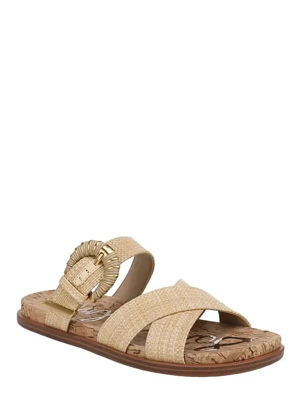 Sam Edelman Lucy Buckle Strap Sandal - Bleached Beechwood