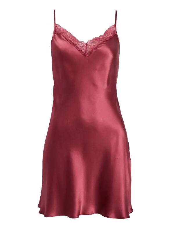 ETAM Lace Trim Washable Silk Camisole - Blush
