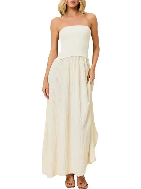 Solid & Striped Strapless Maxi Dress - Brule