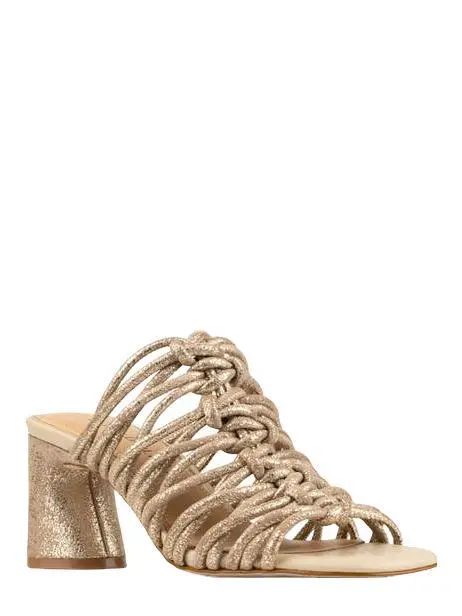 DONALD PLINER Vyta Strappy Block Heel Sandal - Platinum