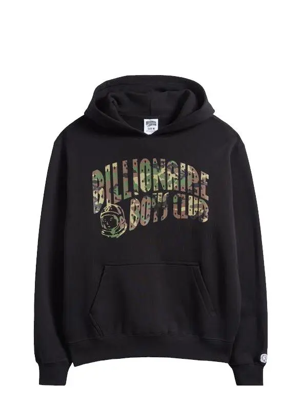 BILLIONAIRE BOYS CLUB Camo Logo Graphic Hoodie - Black