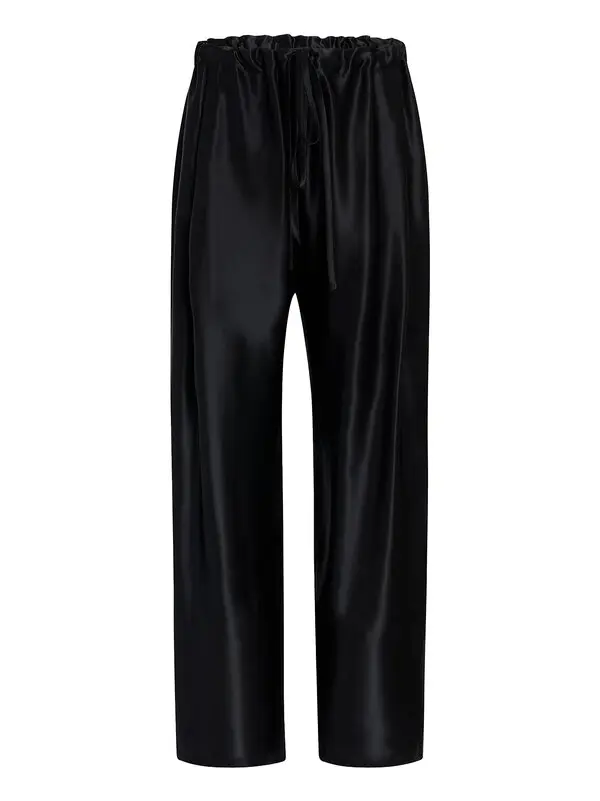Khaite Rohen Pant In Satin - Black
