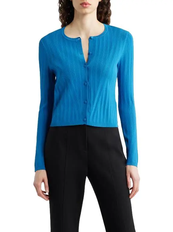 Elie Tahari Lori Cardigan - Blue Palace
