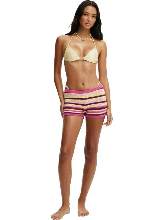 Cotton:on Lenni Knit Mini Short - Mellow Yellow Stripes