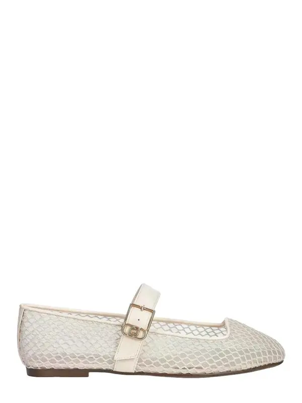 Liu Jo Mesh Ballet Flats With Buckle Fastening - Neutrals