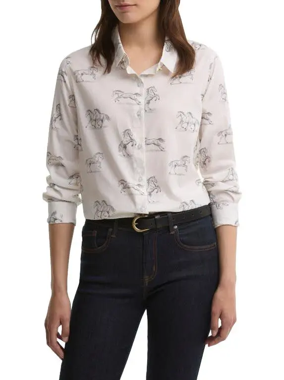Barbour Safari Dog Print Button-up Shirt - Multi Horse