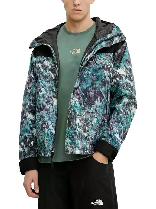 The North Face Pattern Hooded Jacket - Blue
