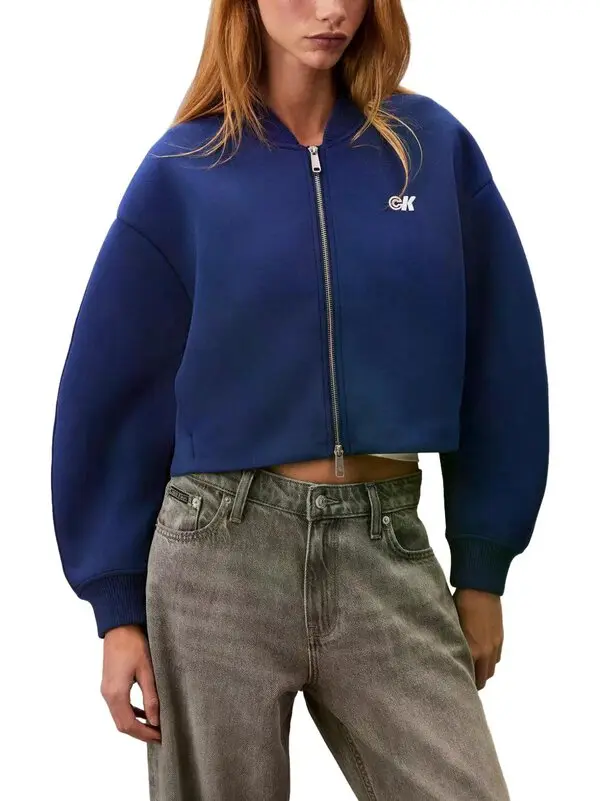 Calvin Klein Logo Zip Jacket - Blue