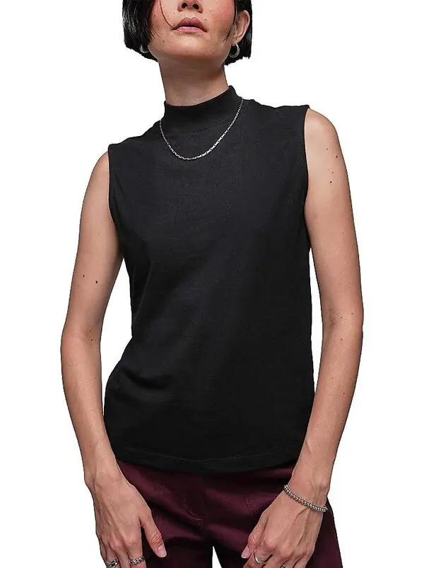 WILDFANG The Everyday Mock Neck Tank Top - Black