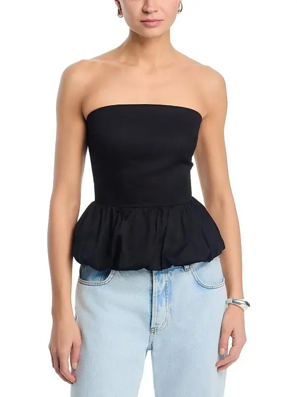 LUCY PARIS Ariana Strapless Top - Black