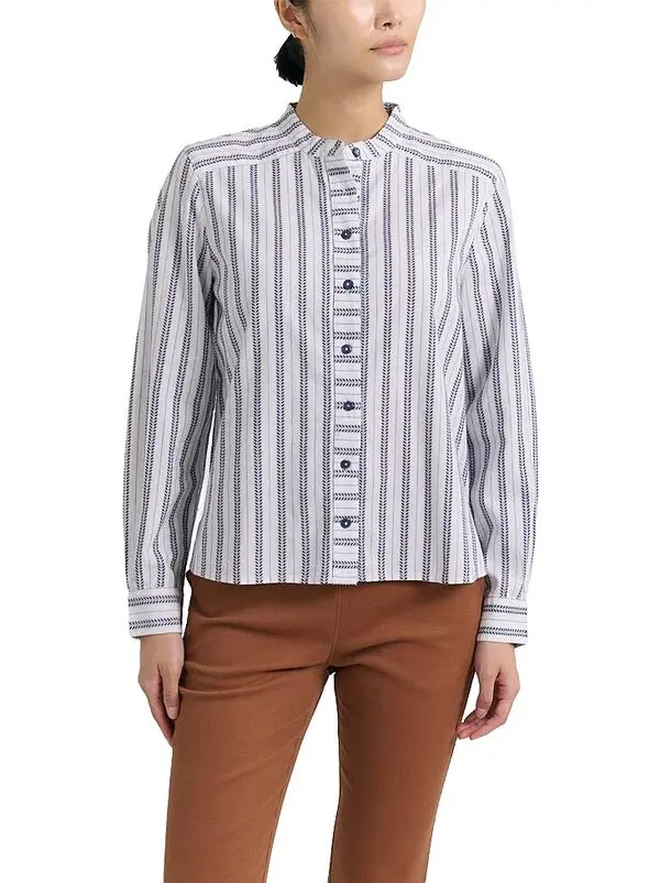 CARTOLINA Rosalie Striped Shirt - Coastal Indigo Stripe