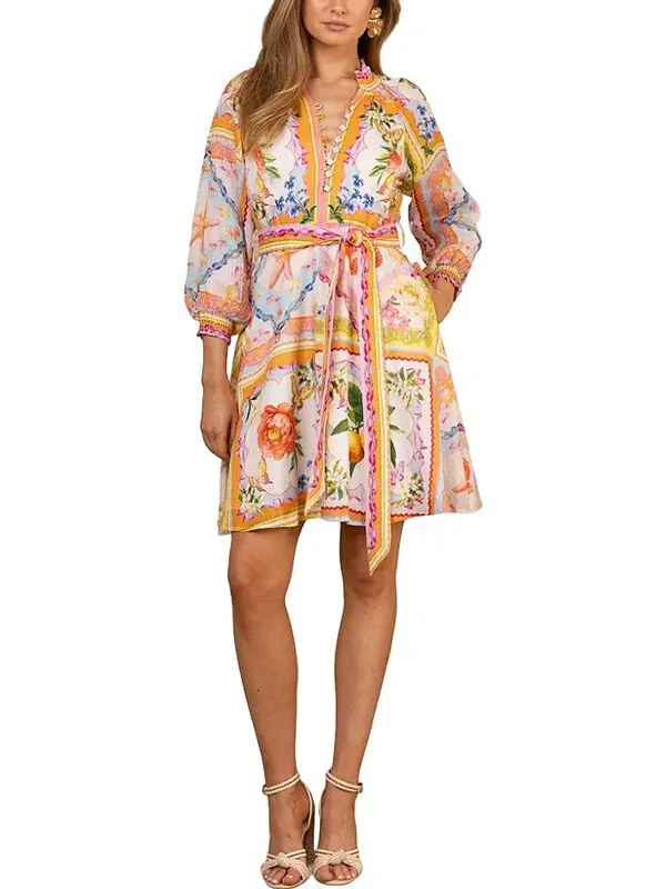 Hale Bob Lakelynn Linen Dress - Orange