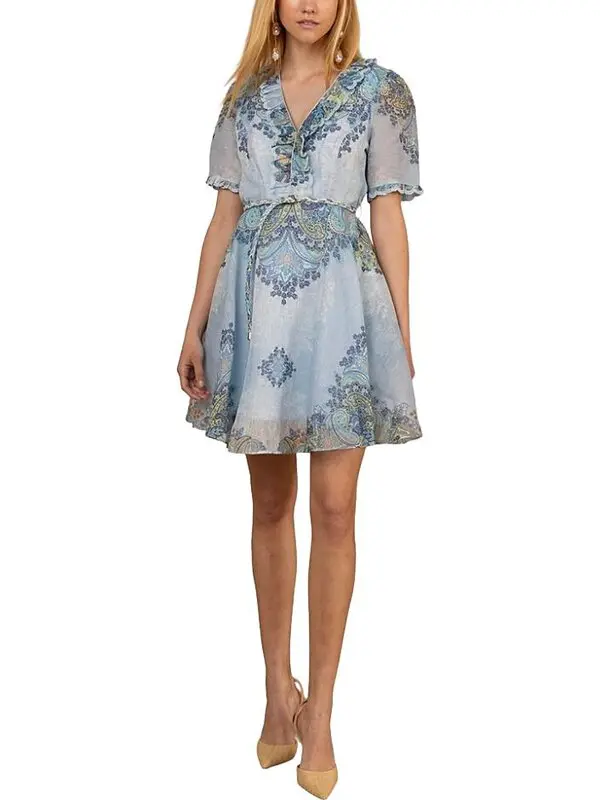 Hale Bob Micah Organza Dress - Blue