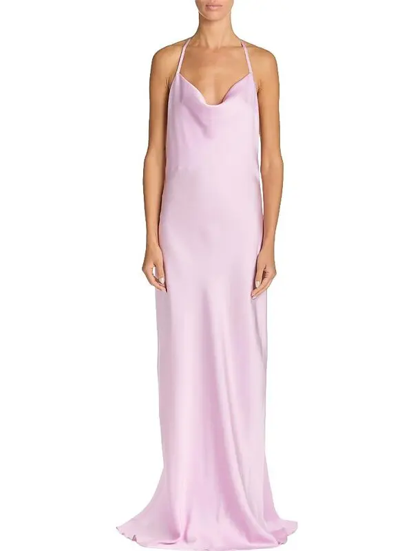 Stella McCartney Envers Satin Slip Dress - Light Orchid