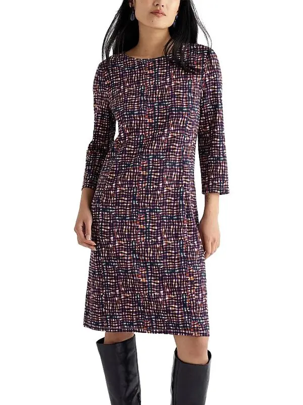 SEASALT CORNWALL Cornish Oak Dress - Inky Weave Beetroot