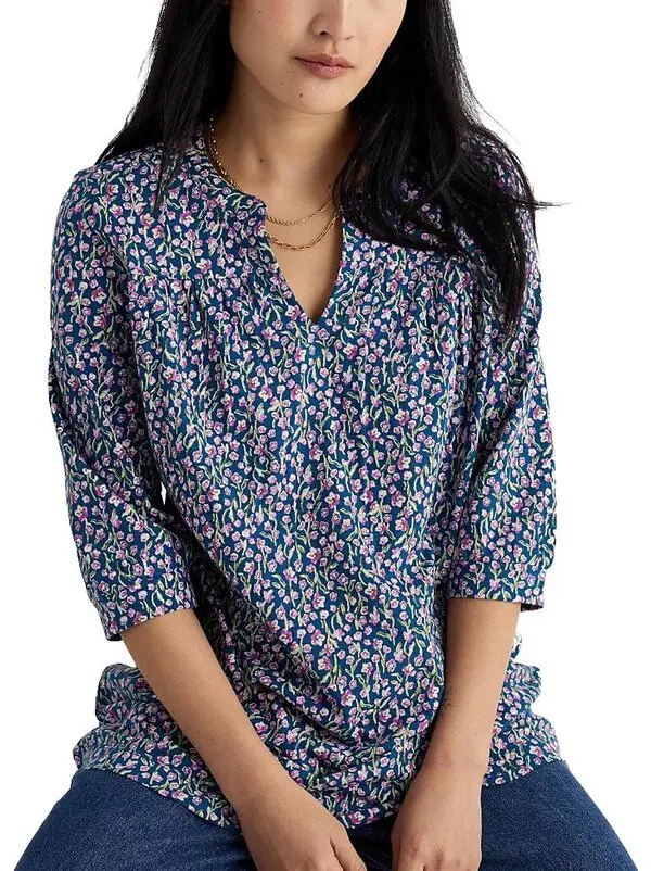 SEASALT CORNWALL Sithney Tunic - Flax Flower Bright Orchid